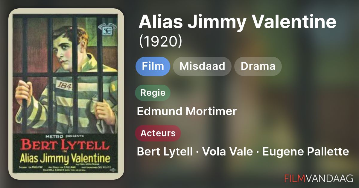 Alias Jimmy Valentine (film, 1920) - FilmVandaag.nl