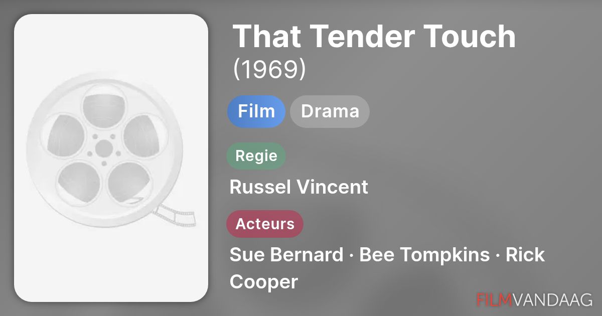 That Tender Touch (film, 1969) - FilmVandaag.nl