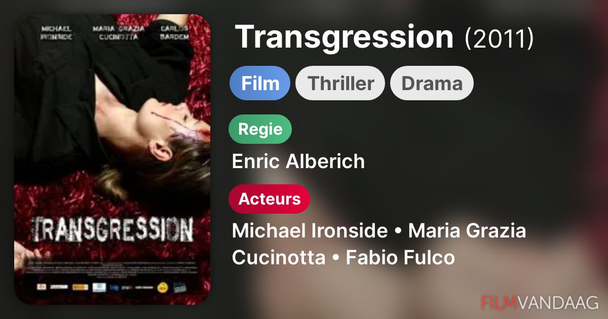 Transgression (film, 2011) - FilmVandaag.nl
