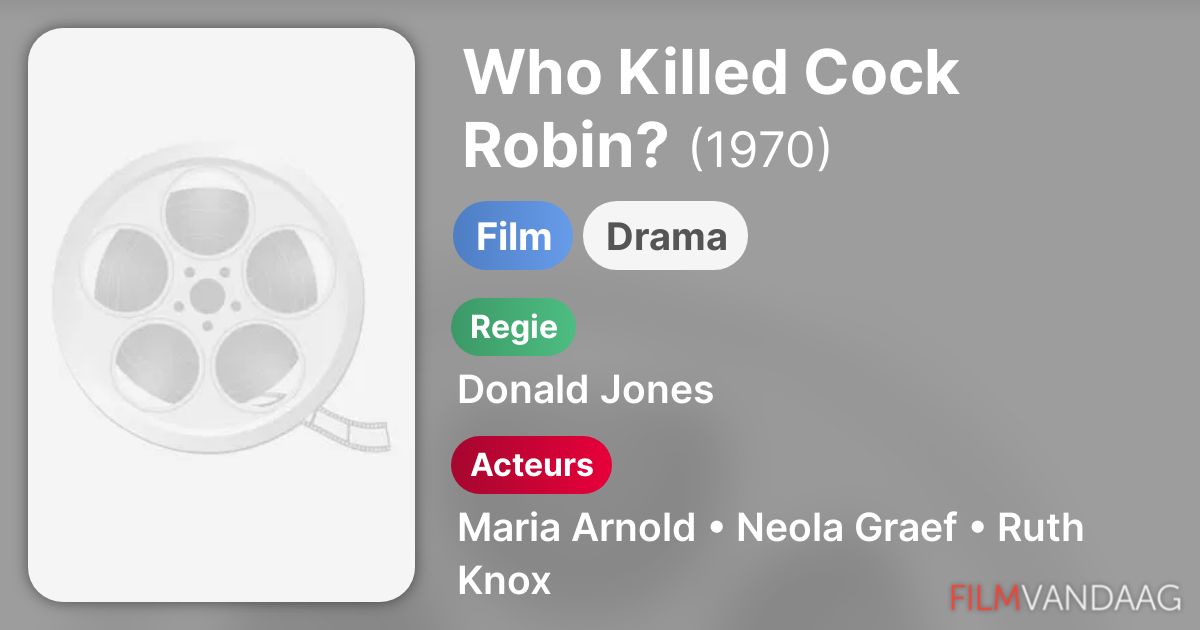 Who Killed Cock Robin? (film, 1970) - FilmVandaag.nl
