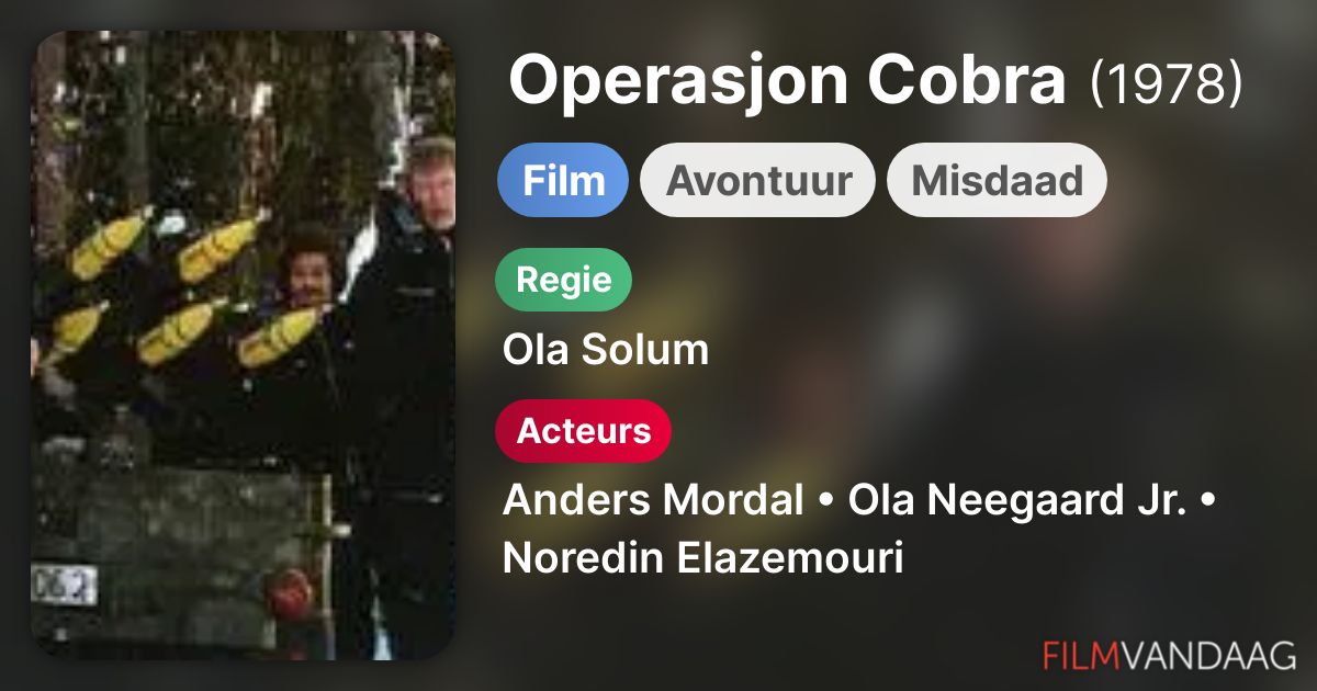 Operasjon Cobra (film, 1978) - FilmVandaag.nl