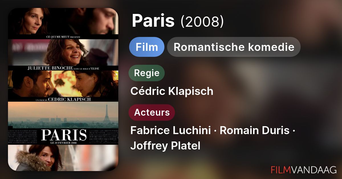 Paris (film, 2008) - FilmVandaag.nl