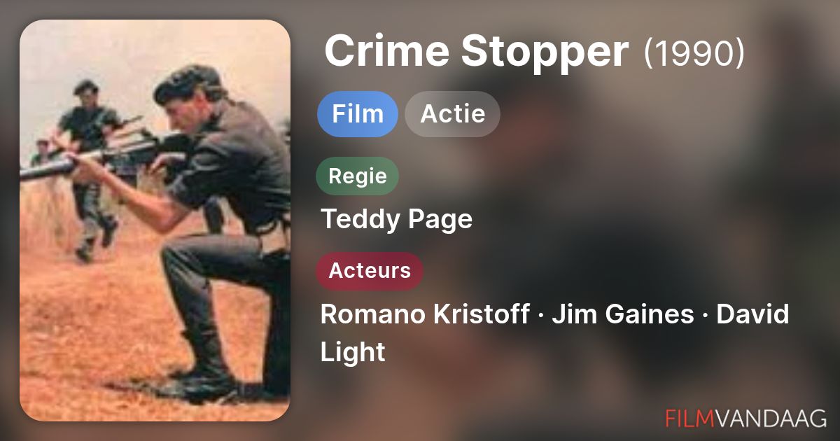 Crime Stopper (film, 1990) - FilmVandaag.nl
