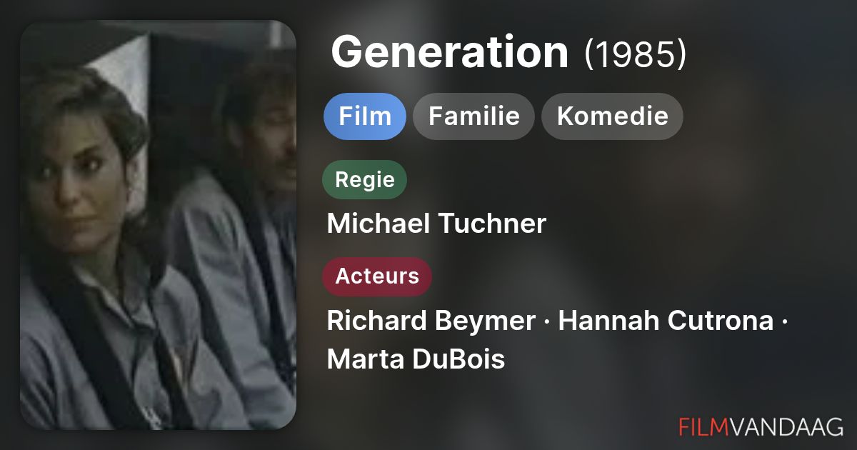Generation (film, 1985) - FilmVandaag.nl