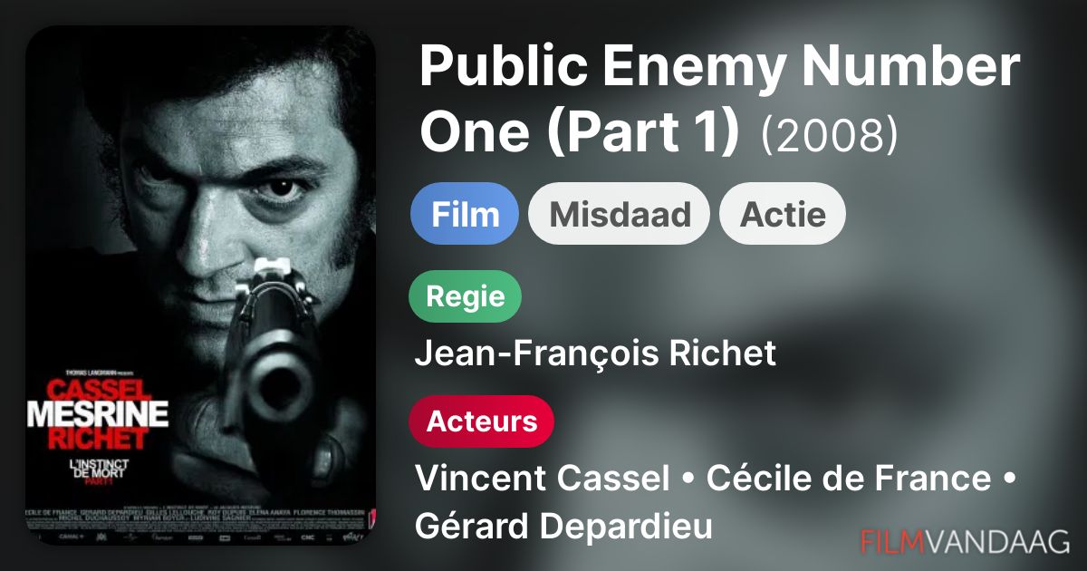 Public Enemy Number One (Part 1) (film, 2008) - FilmVandaag.nl