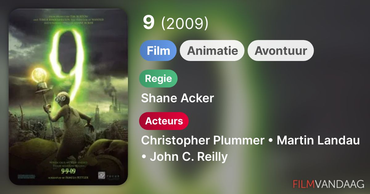 9 (film, 2009) - FilmVandaag.nl