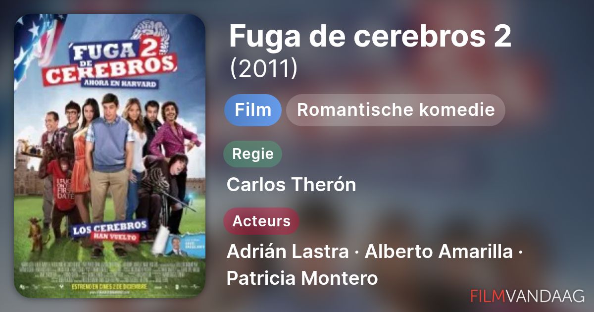 Fuga de cerebros 2 (film, 2011) - FilmVandaag.nl