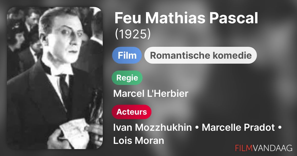 Feu Mathias Pascal (film, 1926) - FilmVandaag.nl