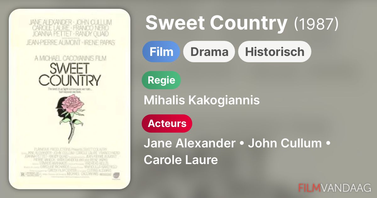 Sweet Country (film, 1987) - FilmVandaag.nl