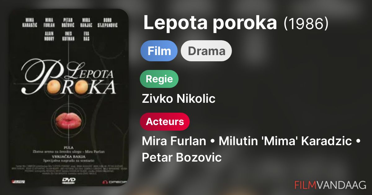 Lepota poroka (film, 1988) - FilmVandaag.nl