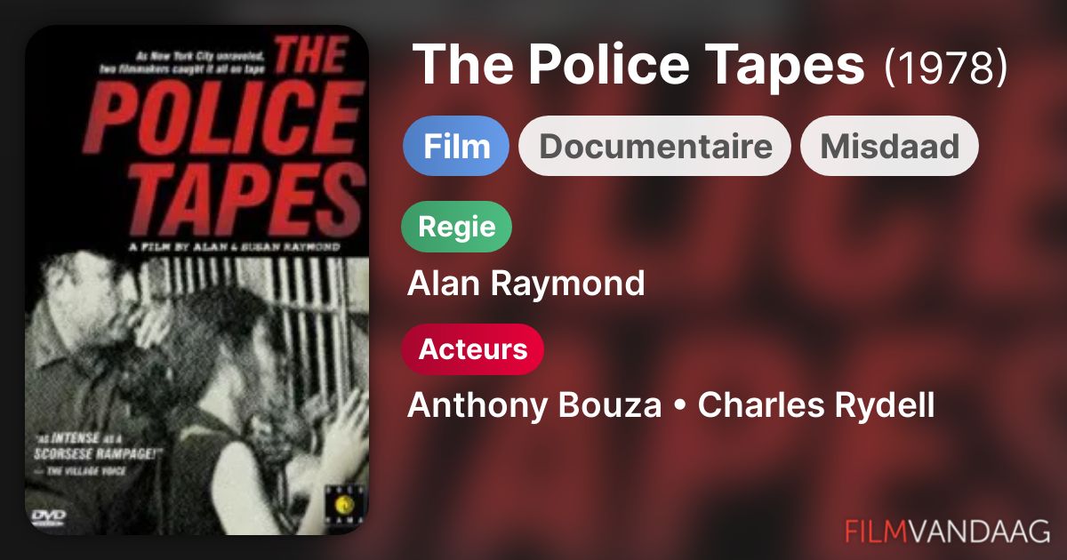 The Police Tapes (film, 1977) - FilmVandaag.nl
