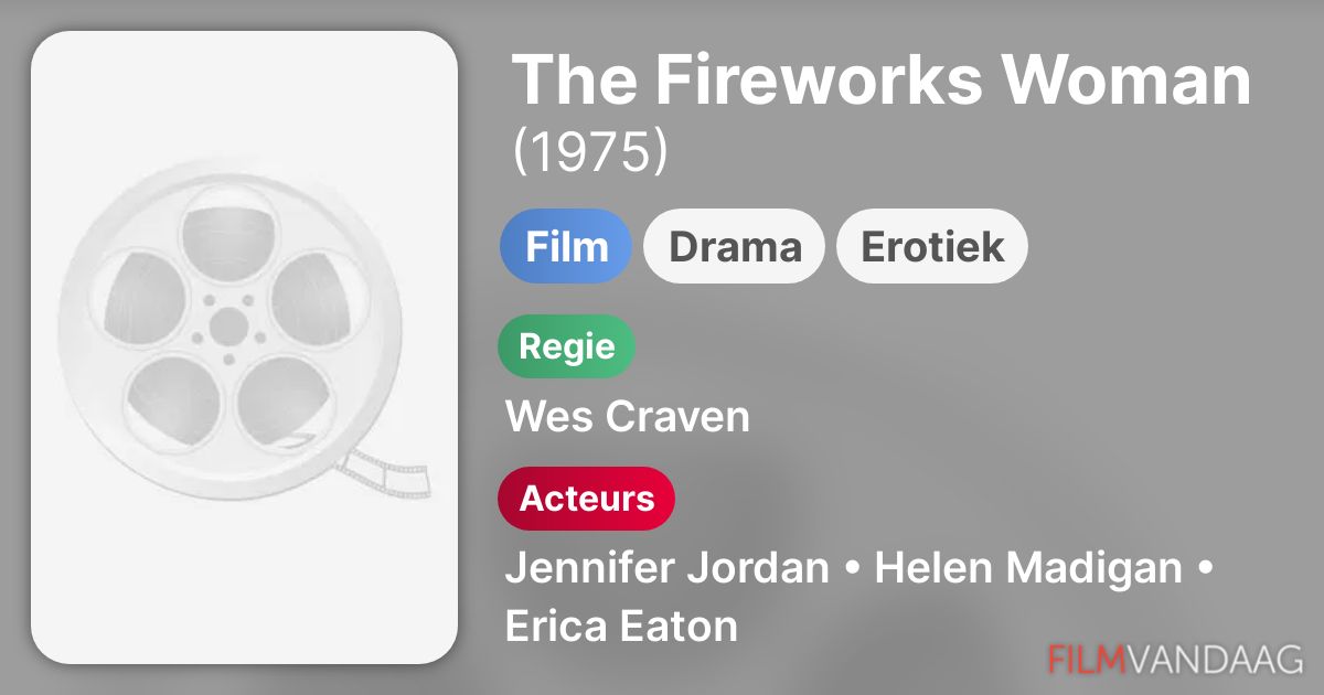 The Fireworks Woman (film, 1975) - FilmVandaag.nl
