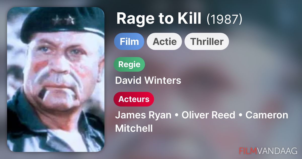 Rage to Kill (film, 1988) - FilmVandaag.nl