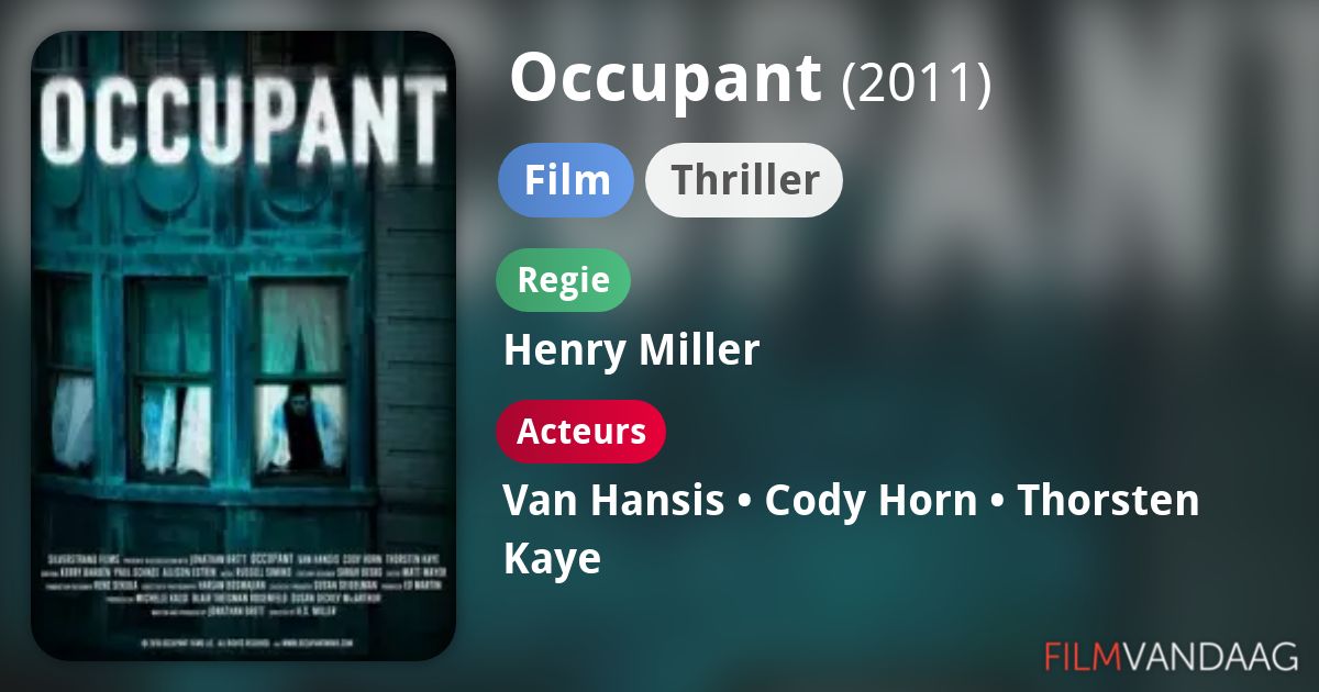 Occupant (film, 2011) - FilmVandaag.nl