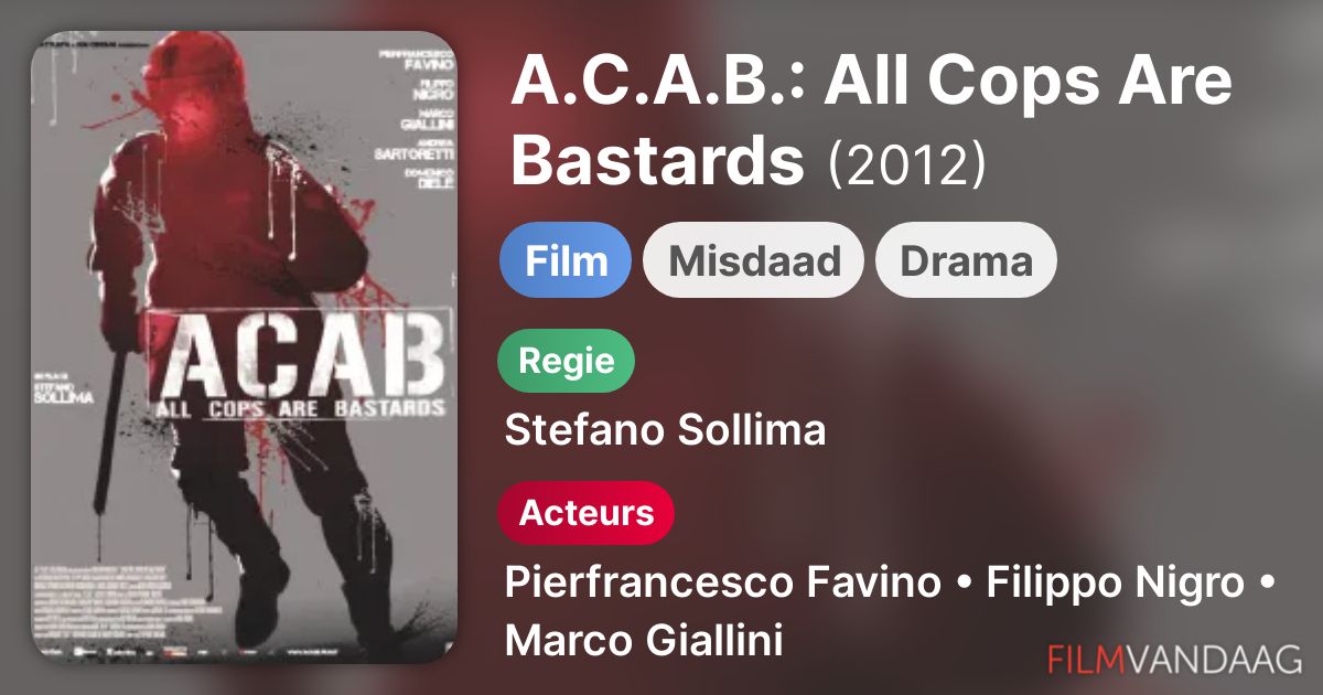 A.C.A.B.: All Cops Are Bastards (film, 2012) - FilmVandaag.nl