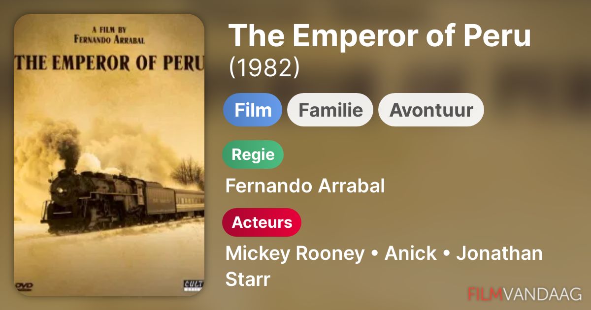 The Emperor of Peru (film, 1982) - FilmVandaag.nl