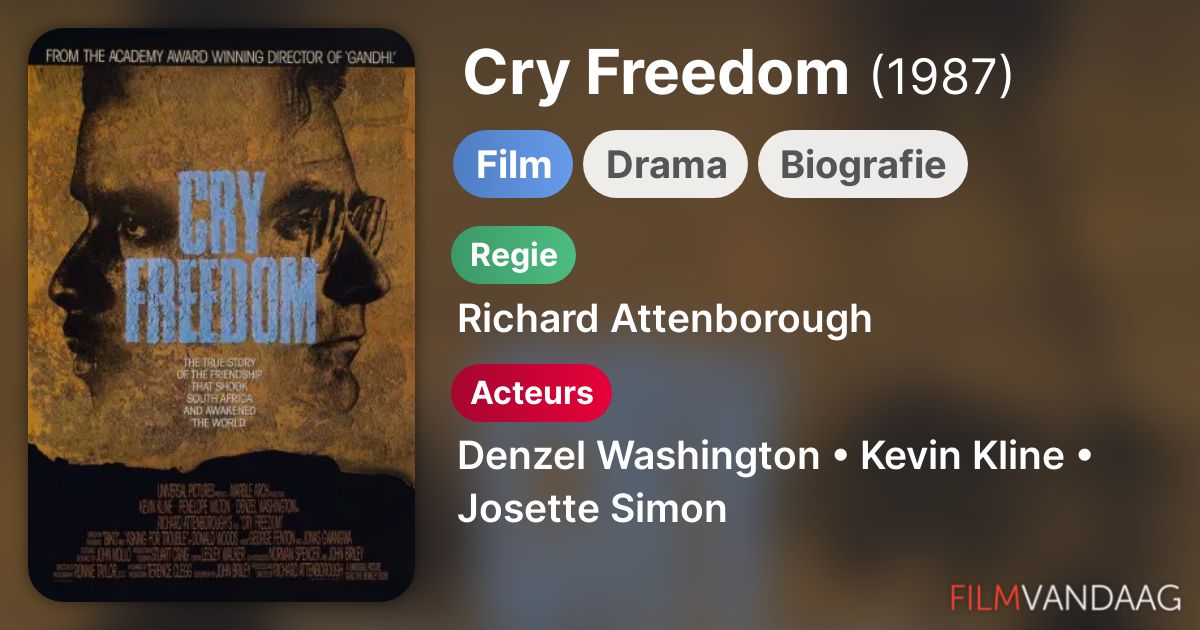 Cry Freedom (film, 1987) - FilmVandaag.nl