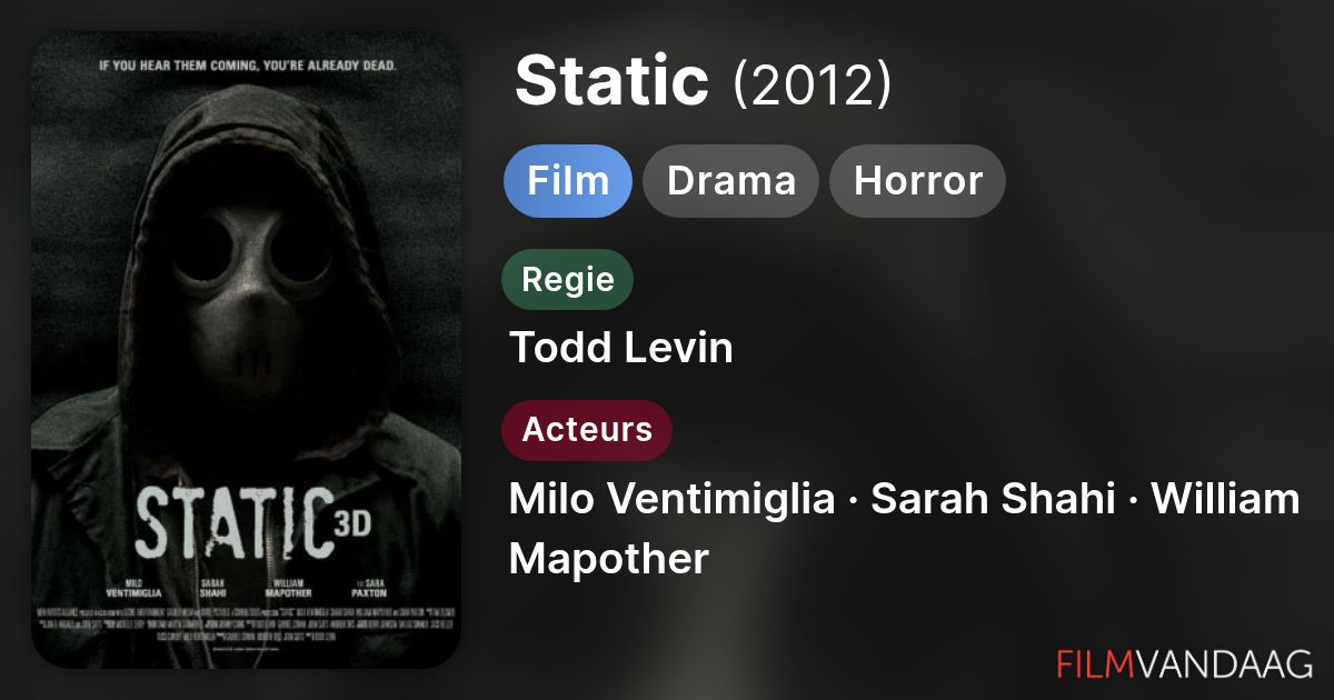 Static (film, 2012) - FilmVandaag.nl