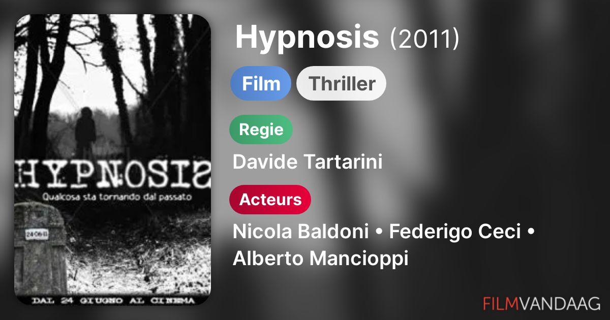 Hypnosis (film, 2011) - FilmVandaag.nl