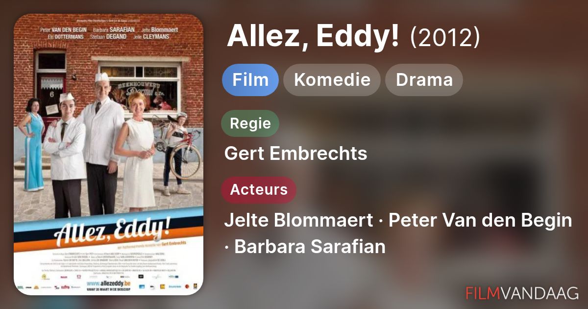 Alle acteurs in Allez, Eddy! (film, 2012) - FilmVandaag.nl