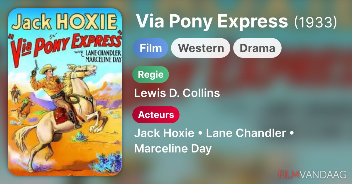 Via Pony Express (film, 1933) - FilmVandaag.nl