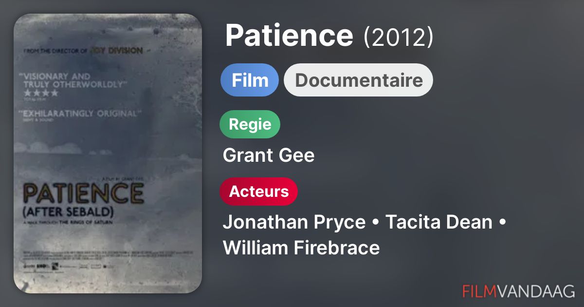 Patience (film, 2012) - FilmVandaag.nl