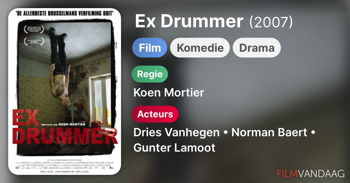 Alle acteurs in Ex Drummer (film, 2007) - FilmVandaag.nl