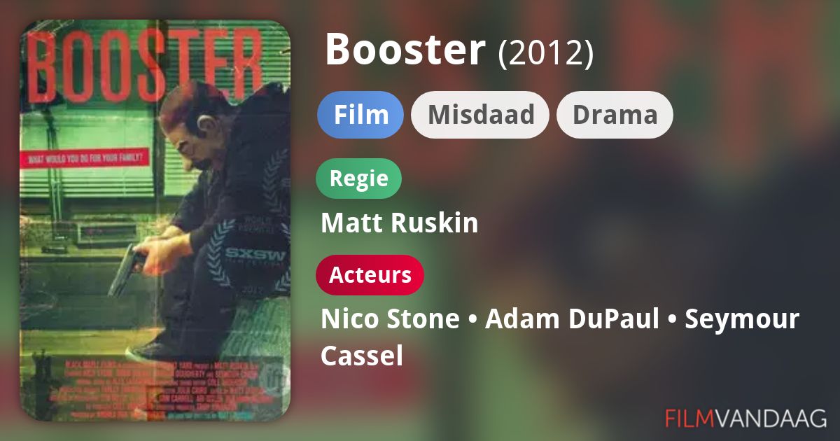 Booster (film, 2012) kopen op dvd of blu-ray - FilmVandaag.nl