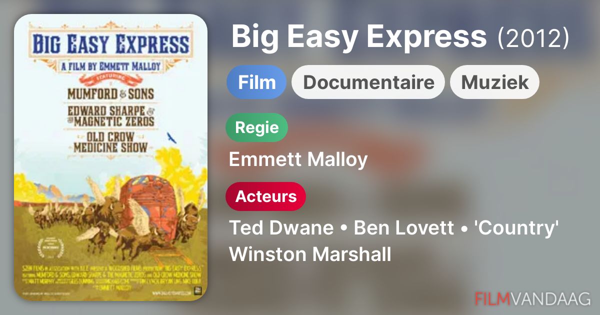 Big Easy Express (film, 2012) - FilmVandaag.nl
