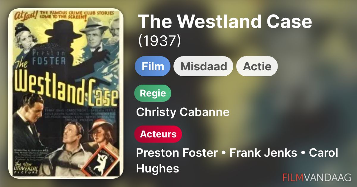 The Westland Case (film, 1937) - FilmVandaag.nl