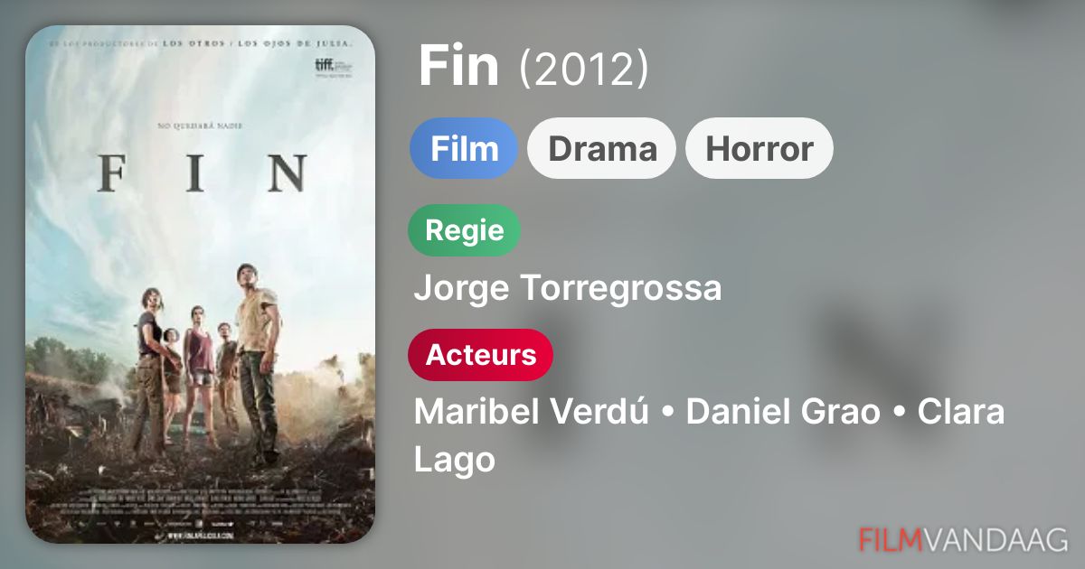 Fin (film, 2012) - FilmVandaag.nl