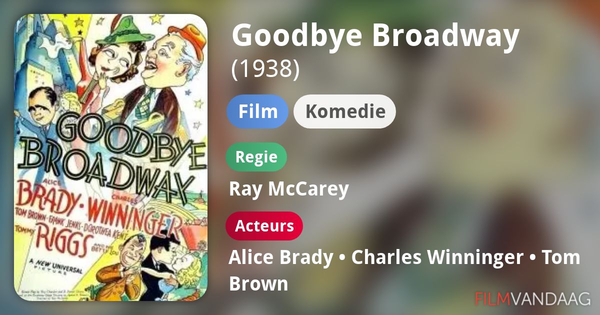 Goodbye Broadway (film, 1938) - FilmVandaag.nl