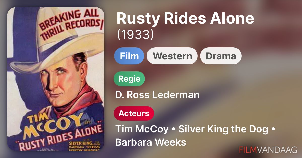 Rusty Rides Alone (film, 1933) - FilmVandaag.nl