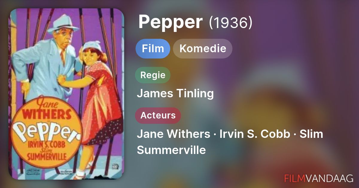 Pepper (film, 1936) - FilmVandaag.nl