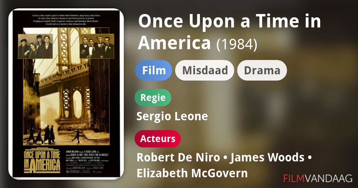Once Upon a Time in America (film, 1984) - FilmVandaag.nl