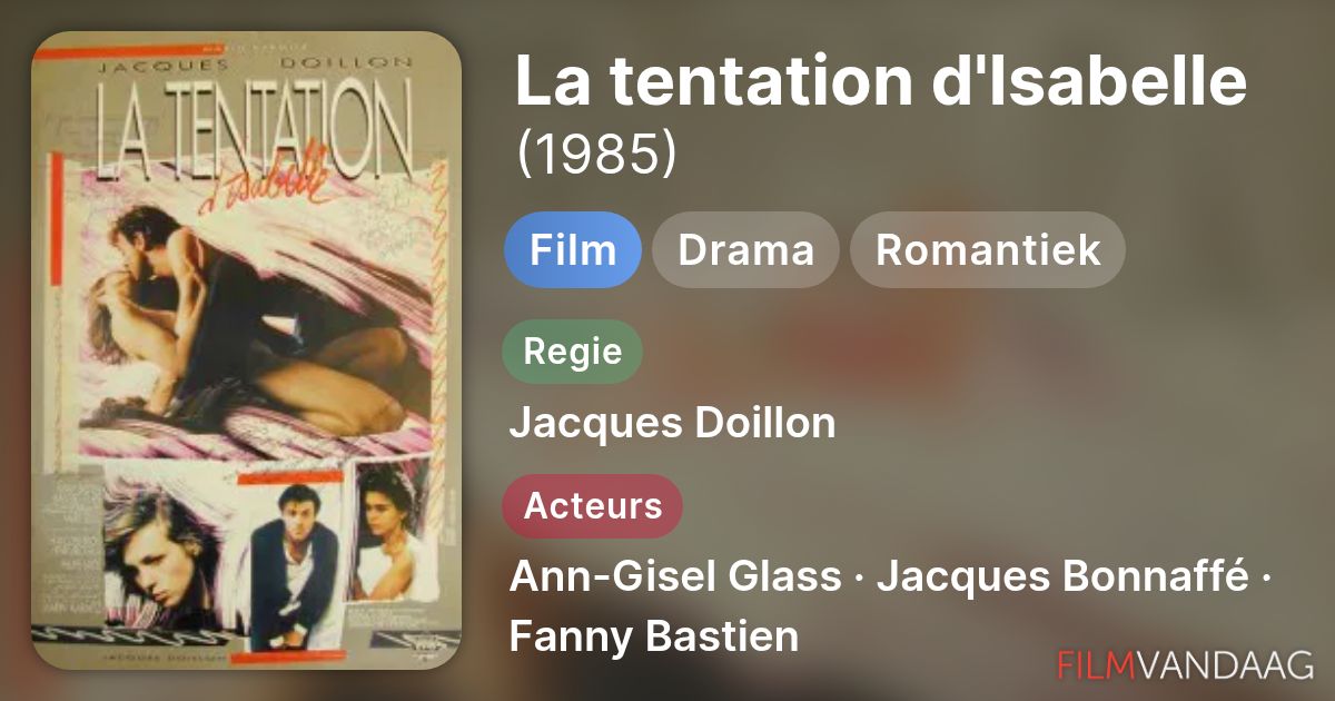 La tentation d'Isabelle (film, 1985) - FilmVandaag.nl