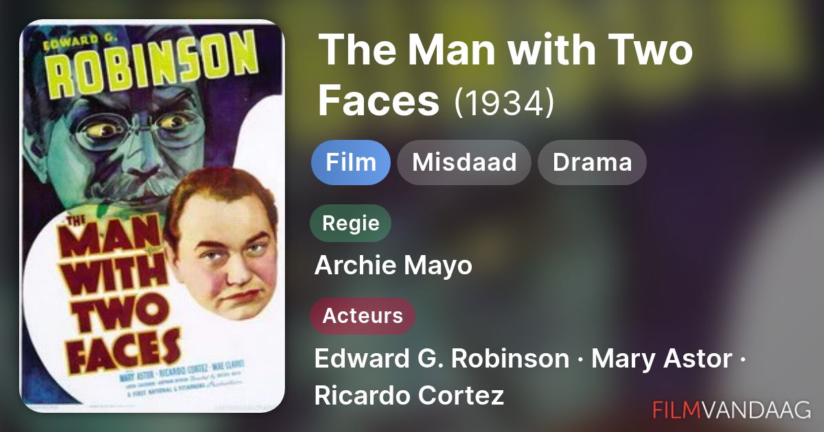 The Man with Two Faces (film, 1934) - FilmVandaag.nl