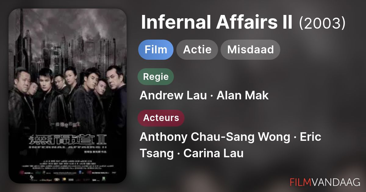 Infernal Affairs II (film, 2003) - FilmVandaag.nl