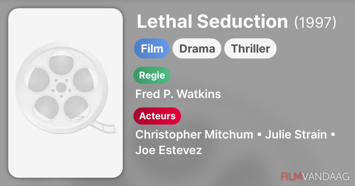 Lethal Seduction (film, 1997) - FilmVandaag.nl