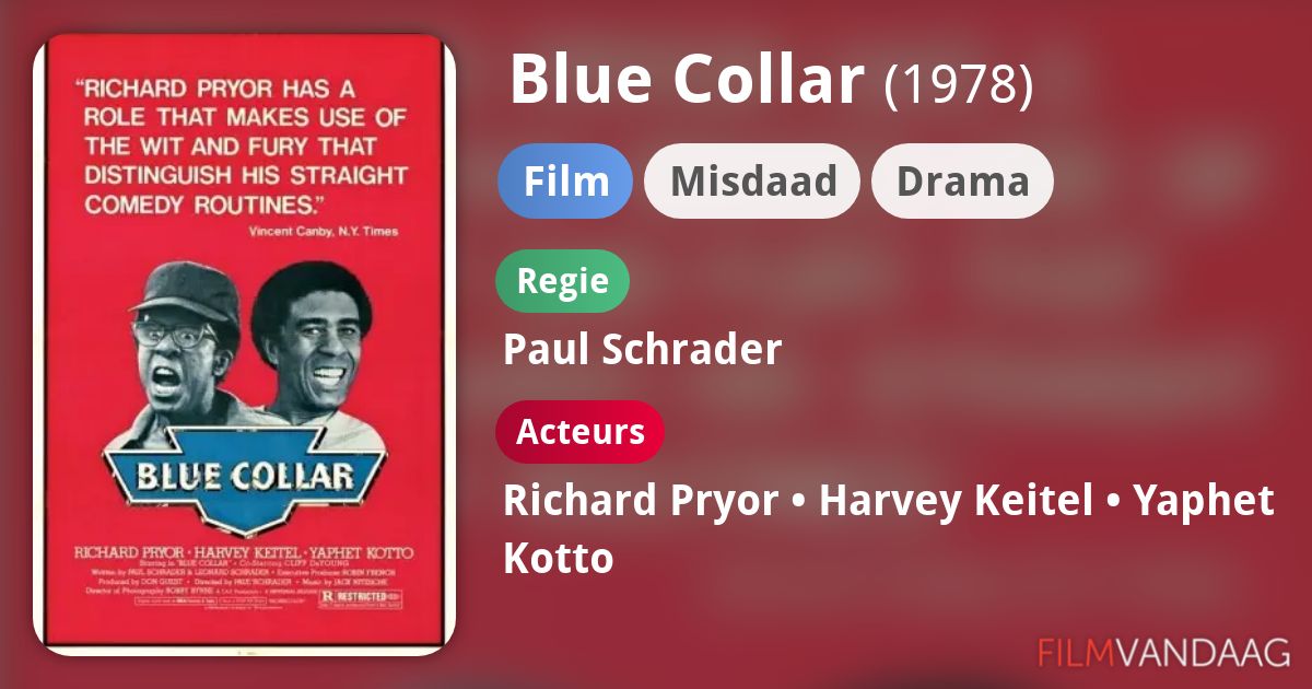 Blue Collar (film, 1978) - FilmVandaag.nl