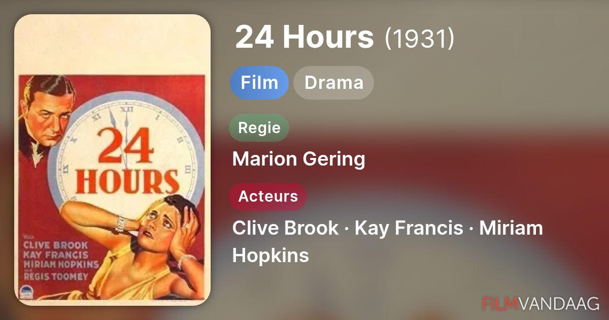 24 Hours (film, 1931) - FilmVandaag.nl