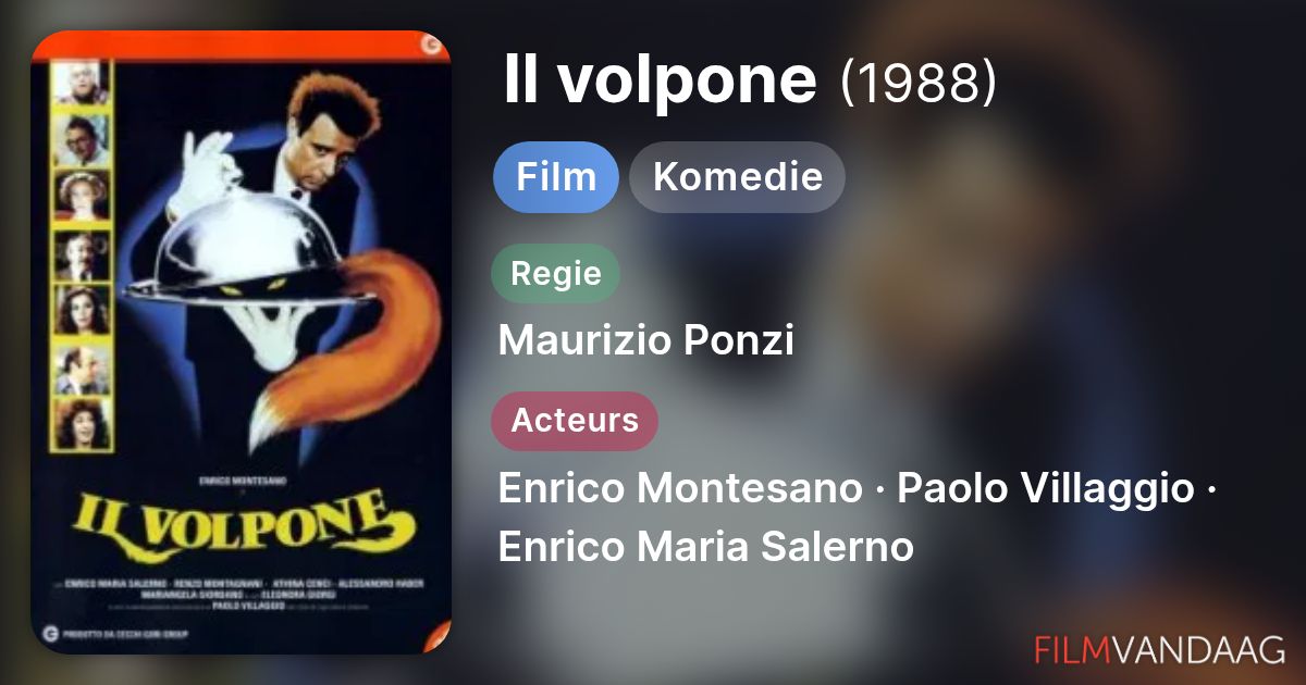 Il volpone (film, 1988) - FilmVandaag.nl