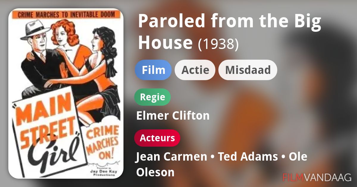 Paroled from the Big House (film, 1938) - FilmVandaag.nl