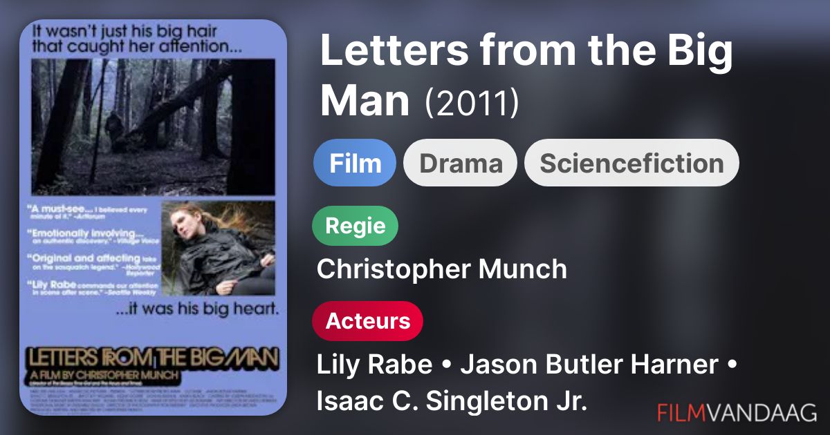 Letters from the Big Man (film, 2011) - FilmVandaag.nl