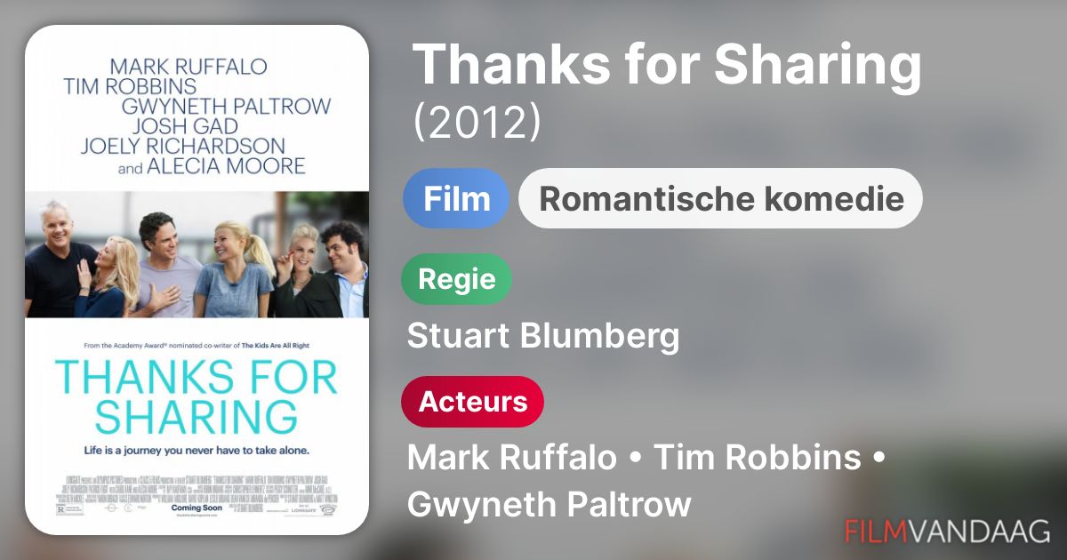 Thanks for Sharing (film, 2012) - FilmVandaag.nl