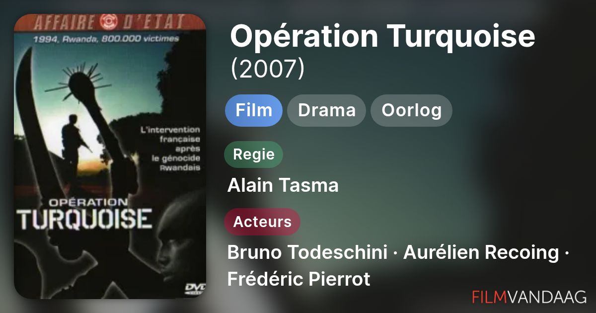Opération Turquoise (film, 2007) - FilmVandaag.nl