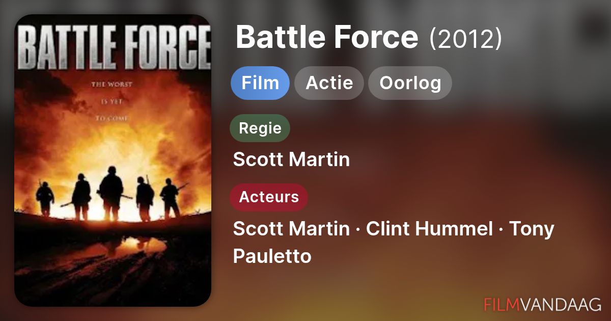 Battle Force (film, 2012) - FilmVandaag.nl