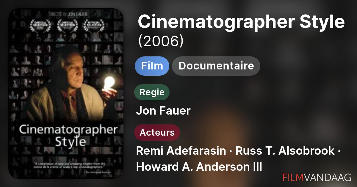 Cinematographer Style (film, 2006) - FilmVandaag.nl