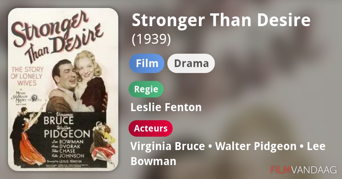 Stronger Than Desire (film, 1939) - FilmVandaag.nl