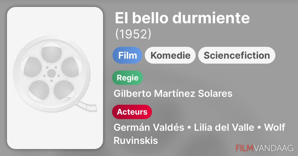 El bello durmiente (film, 1952) - FilmVandaag.nl